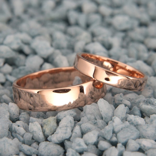 Wedding Band Set - Etsy