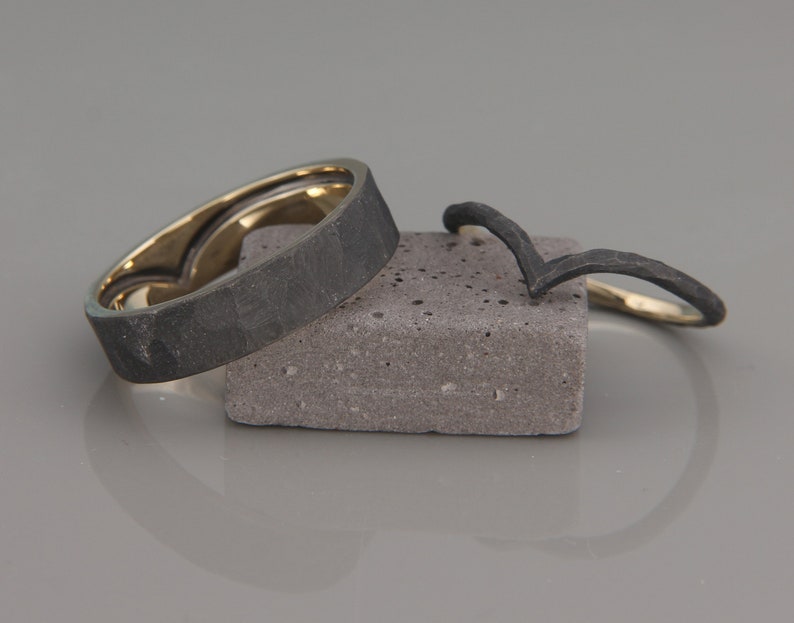 14K Gold Wish Bone Wedding Rings Set 14k Gold Wish Bone - Etsy