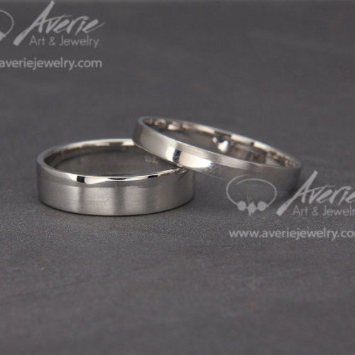 New Infinity His and Hers Set Titanium Wedding Rings: - Etsy