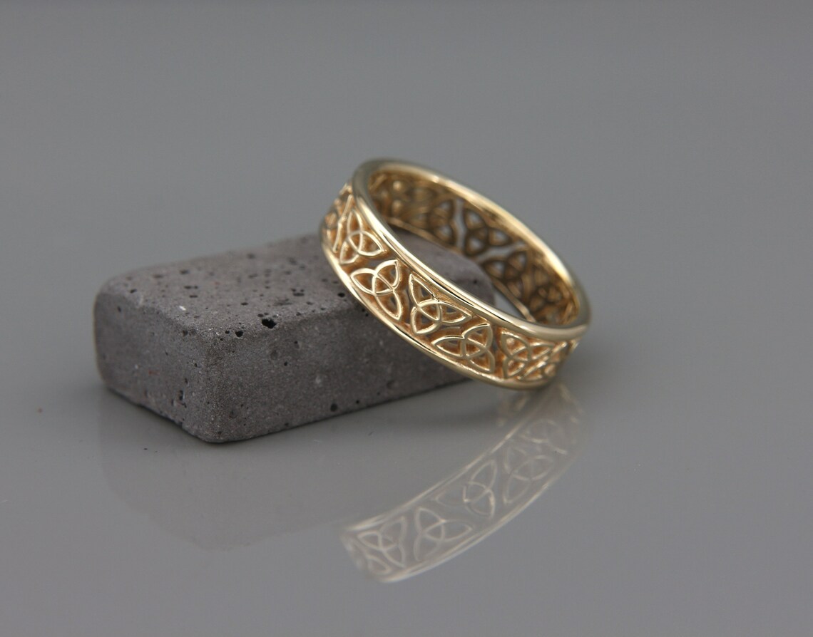 14K Gold Trinity Knot Women Wedding Ring Handmade 14k gold | Etsy