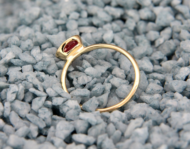 Natural Ruby Gold Ring July's Birthstone | Handmade Solid 14k Gold Ring ...
