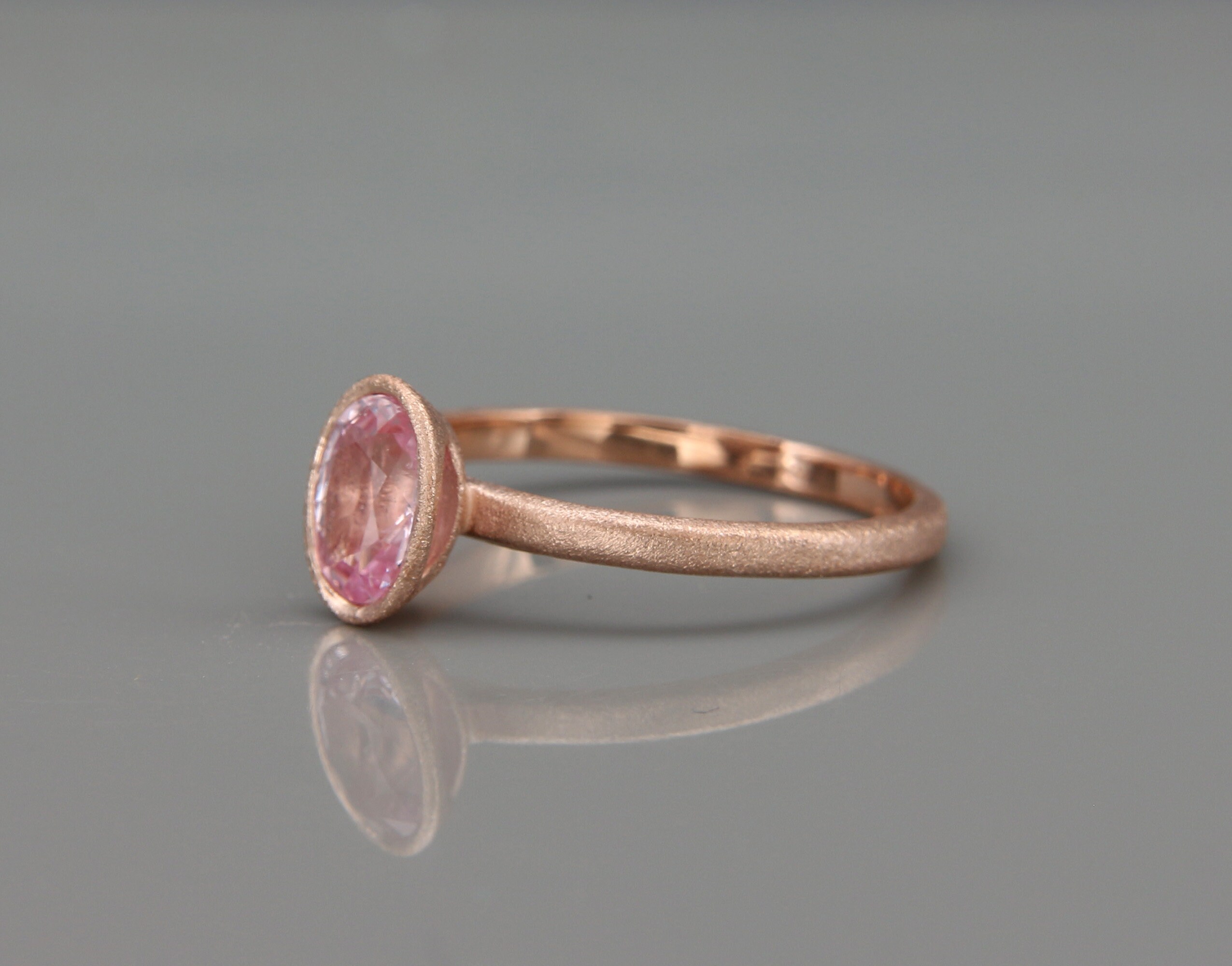 14k Gold Ring Set With Light Blue Sapphire Handmade Solid | Etsy