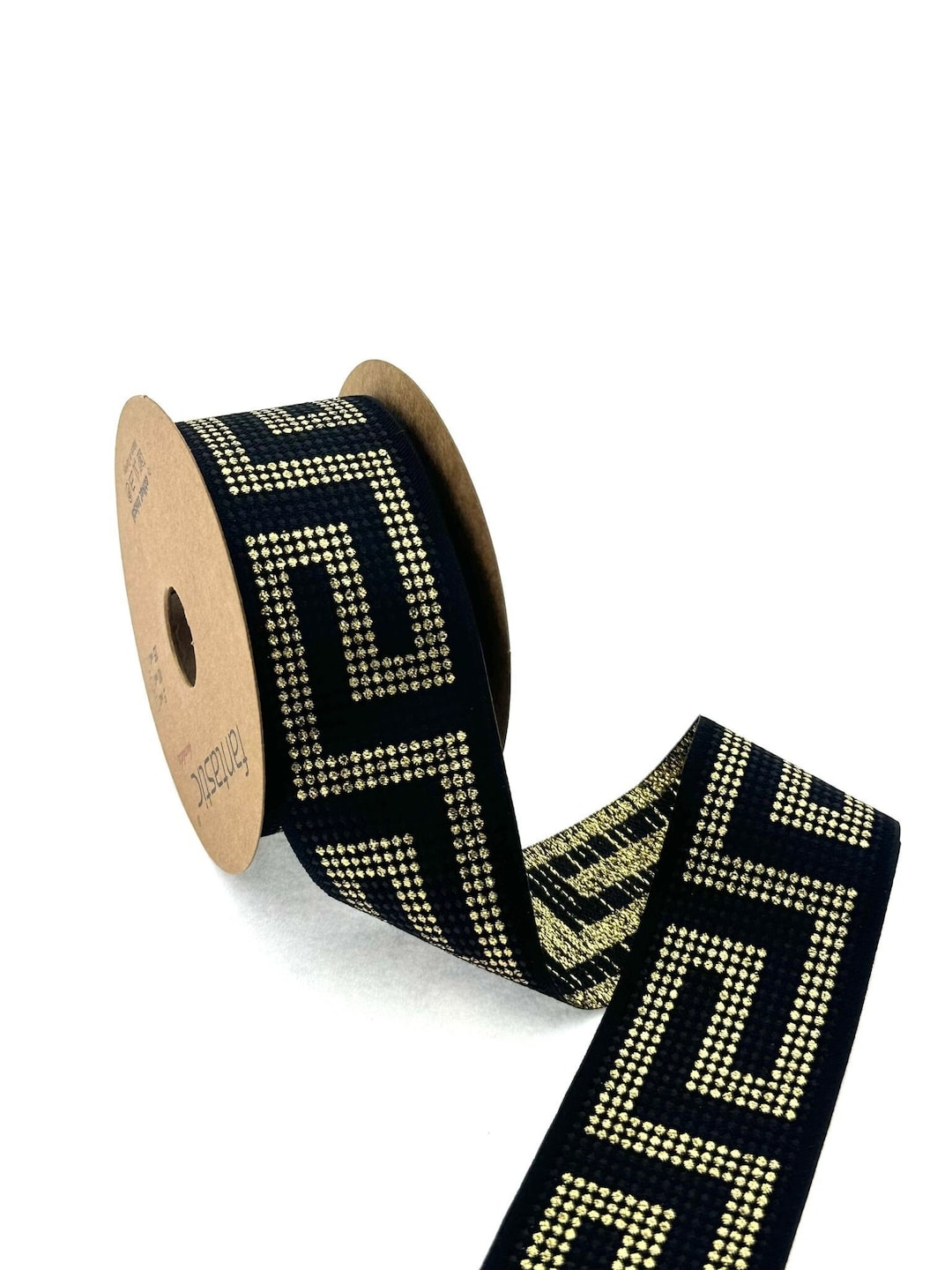 Black and Gold Jacquard Ribbon: 2" Costume & Dress Trim - Etsy
