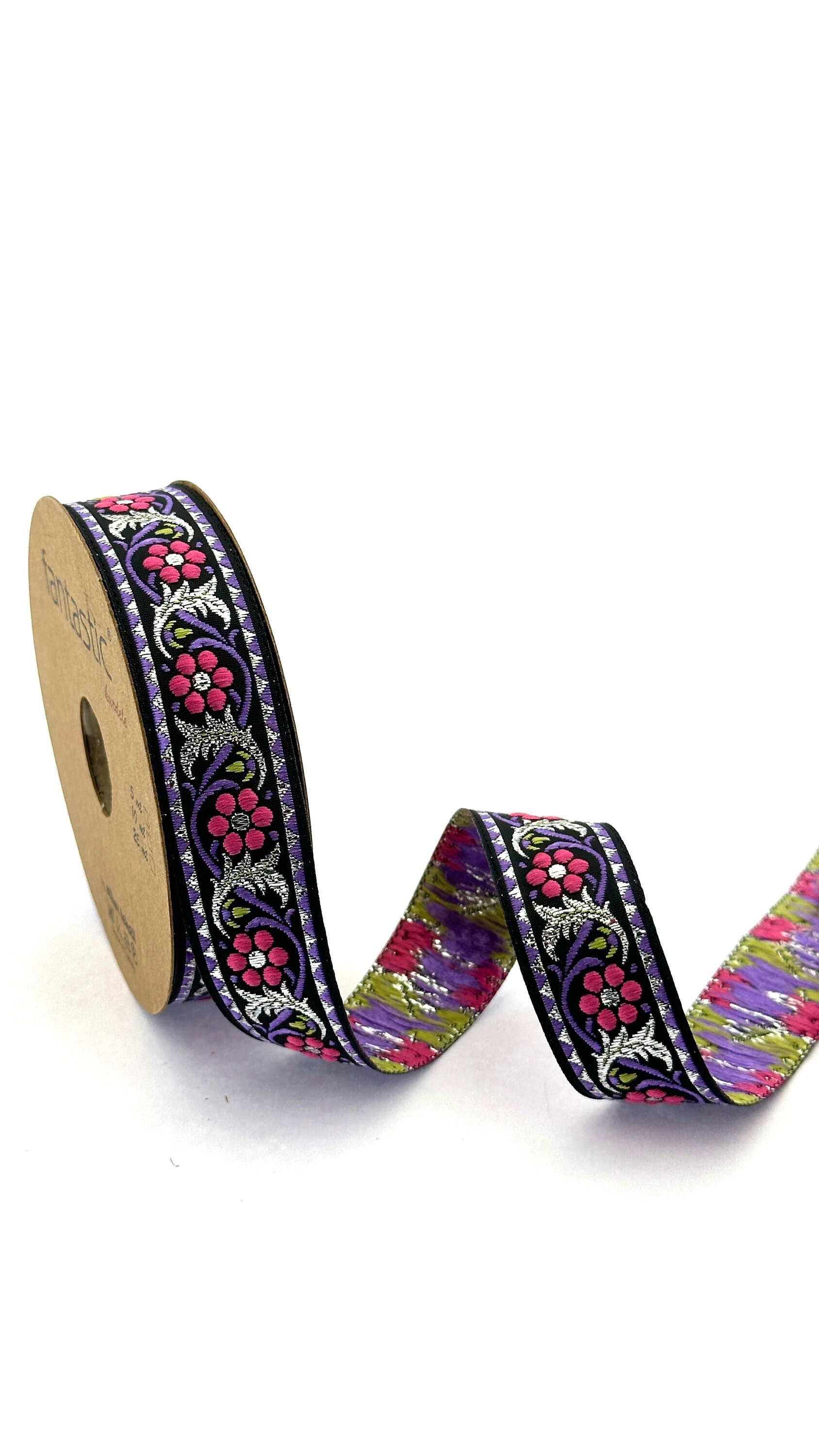 Floral Jacquard Ribbon Trim: Bavarian Costume, Sewing Crafts (0.86 Inch ...