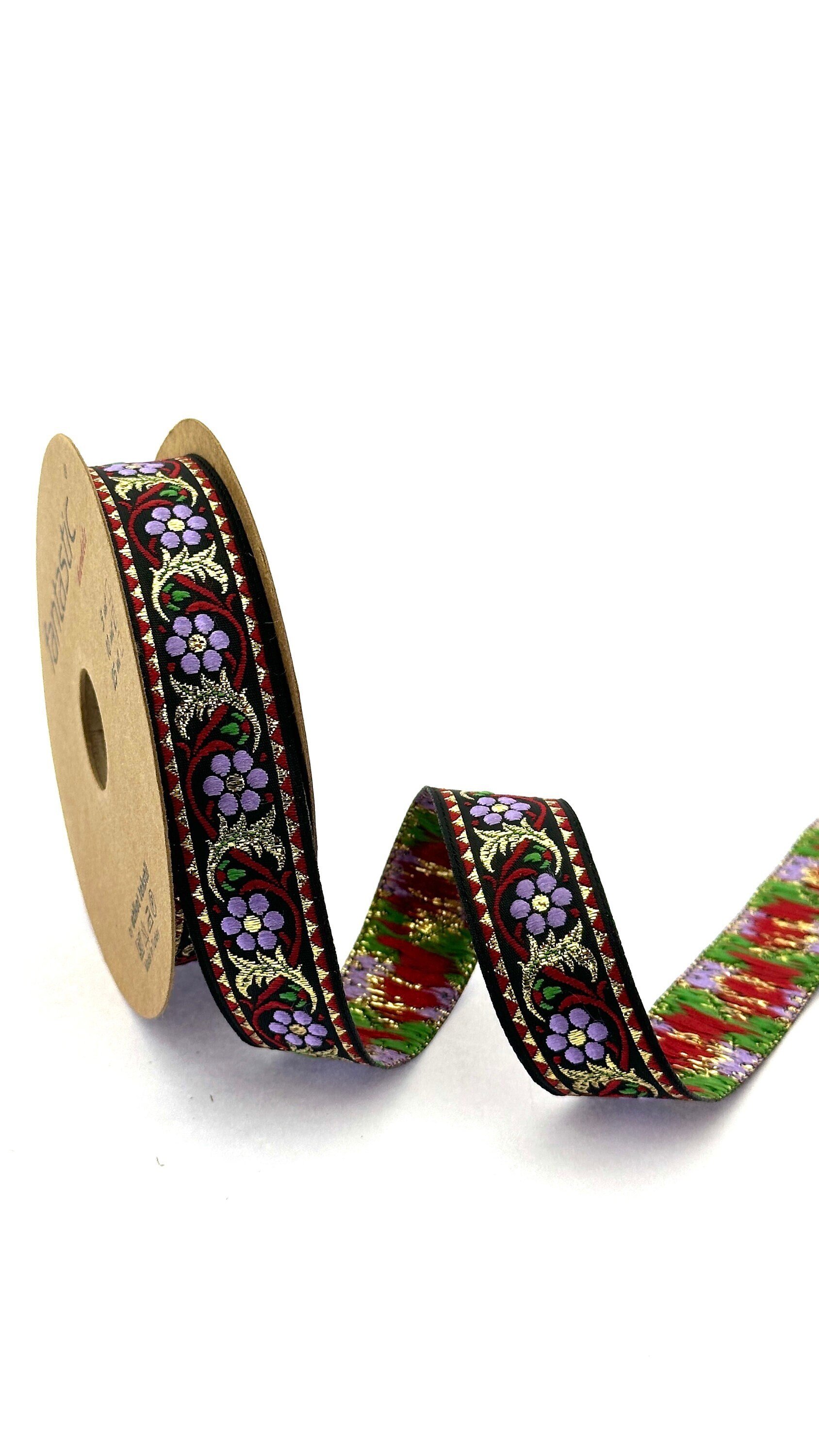 Floral Jacquard Ribbon Trim: Bavarian Costume, Sewing Crafts (0.86 Inch ...