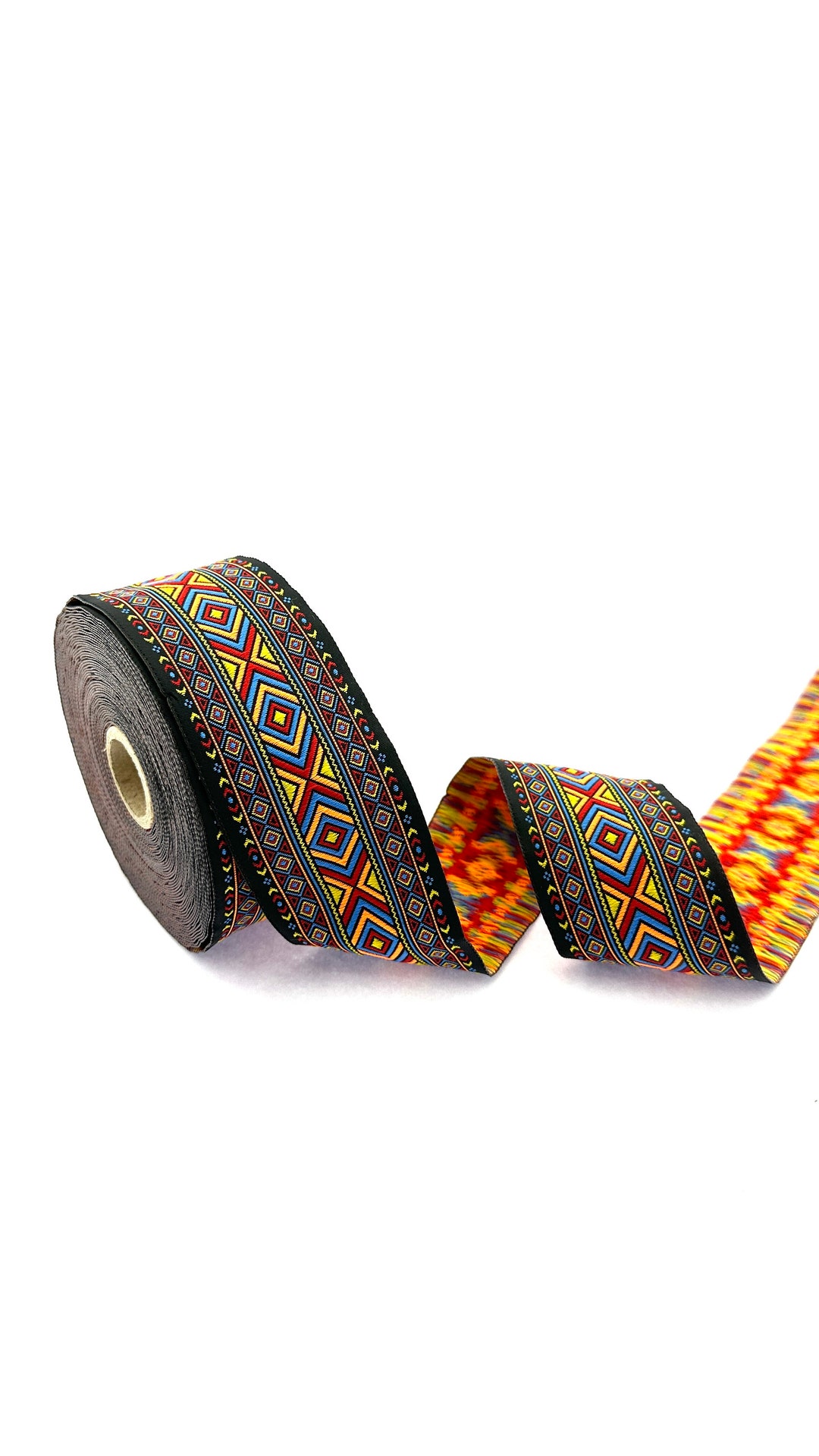 Jacquard Ribbon for Bag and Clothing Embellishment, African Motif Trim ...
