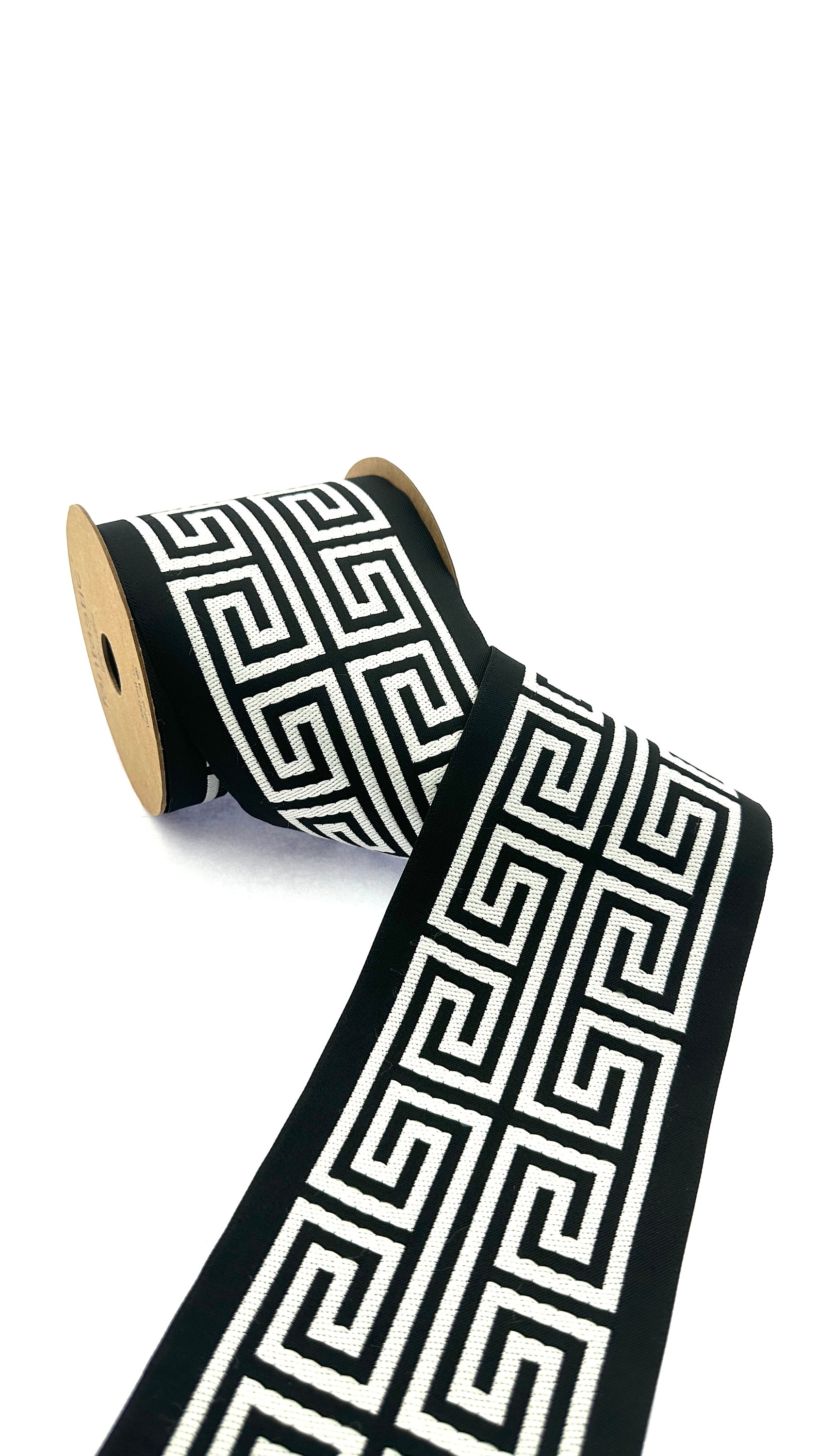 Greek Key Curtain Trim Embroidery Trim Tape, 3.93 Inch Woven Trim for ...