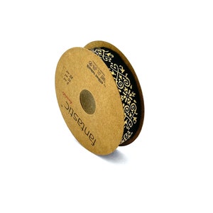 Black and Gold Jacquard Ribbon for DIY Clothing, Sewing and Home Decor ...