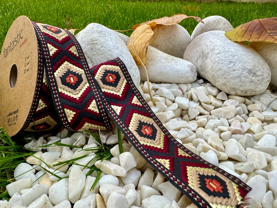 Aztec Jacquard Ribbon: 35mm Sewing Trim, DIY Crafts - Etsy