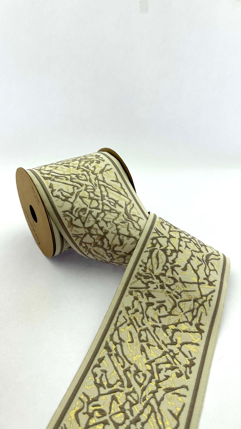 Jacquard Fabric Trim, Decorative Curtain Trim, 3.93 Inch Woven Trim for ...