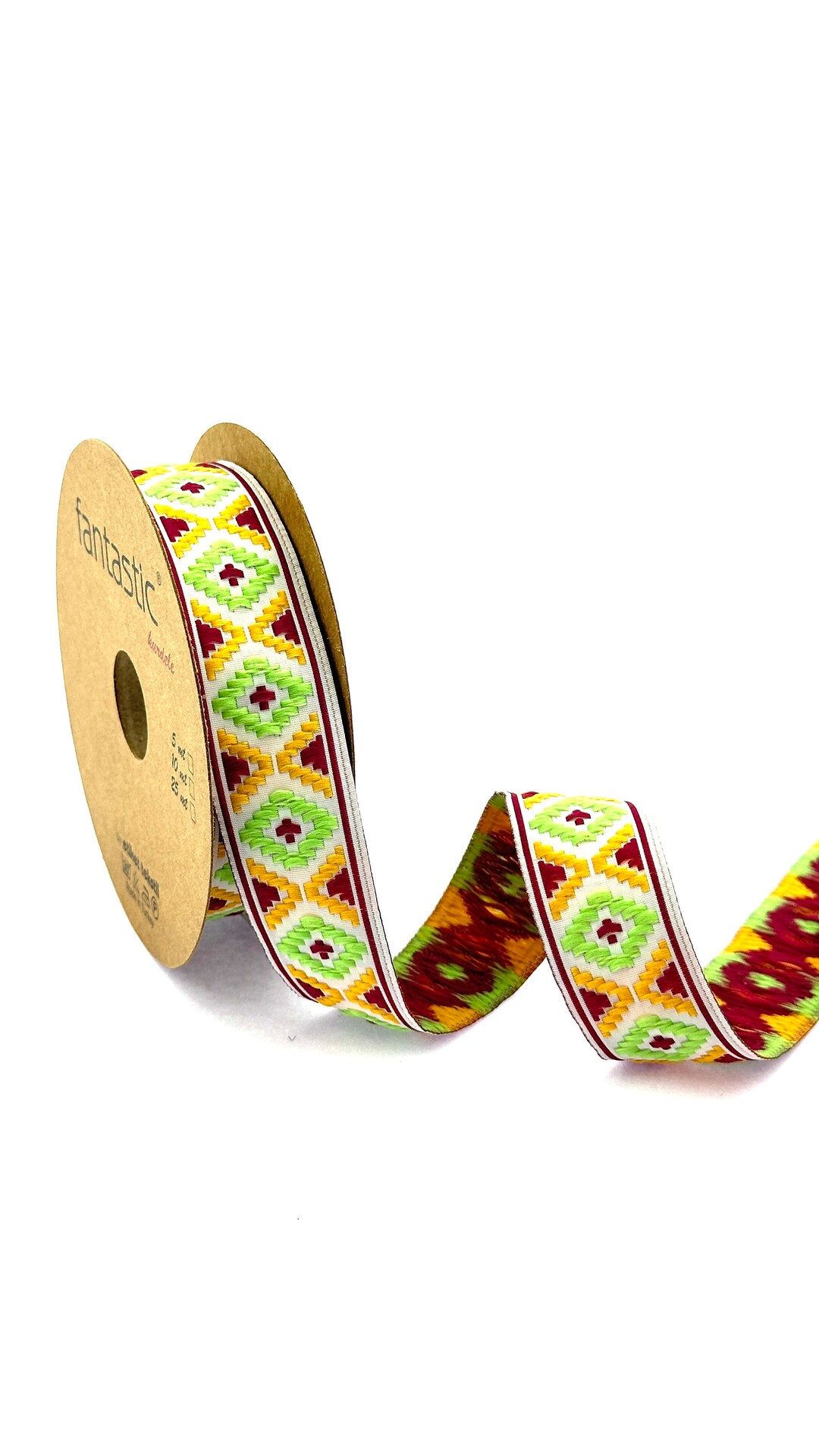 25mm Aztec Tribal Trim, Decorative Jacquard Fabric for Sewing Decor ...