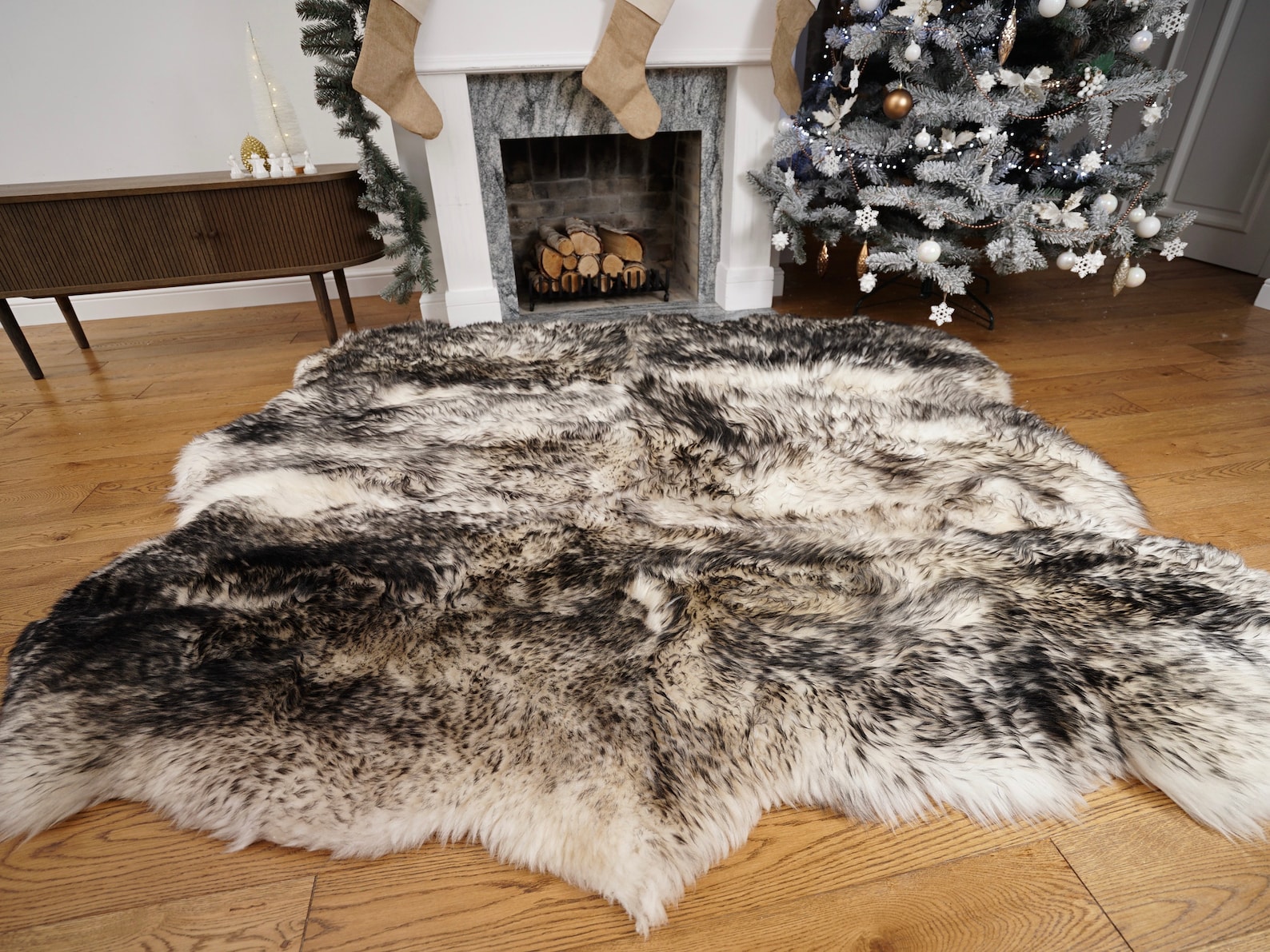 SUPER Sale Rug SEXTO SHEEPSKIN Mouflonthrow Genuine Leather | Etsy