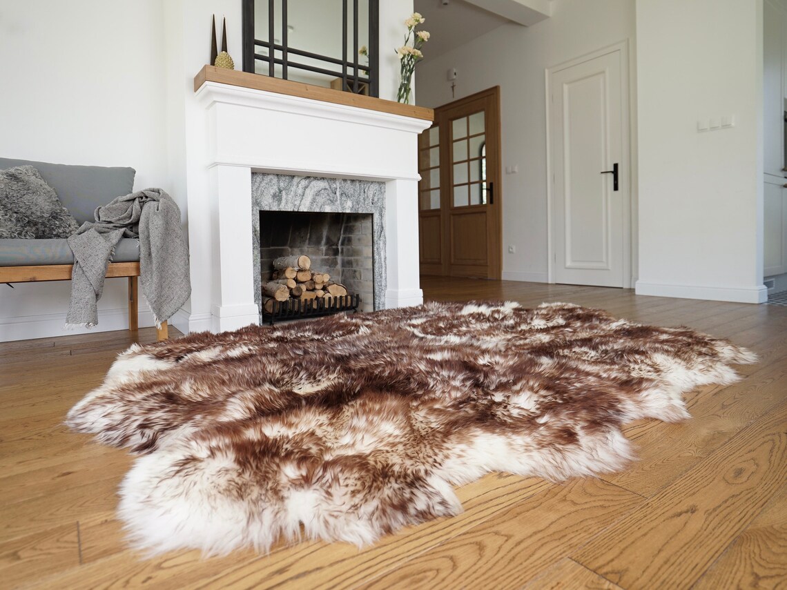 Rug SEXTO SHEEPSKIN Mouflonthrow Genuine Leather Sheep Skin - Etsy