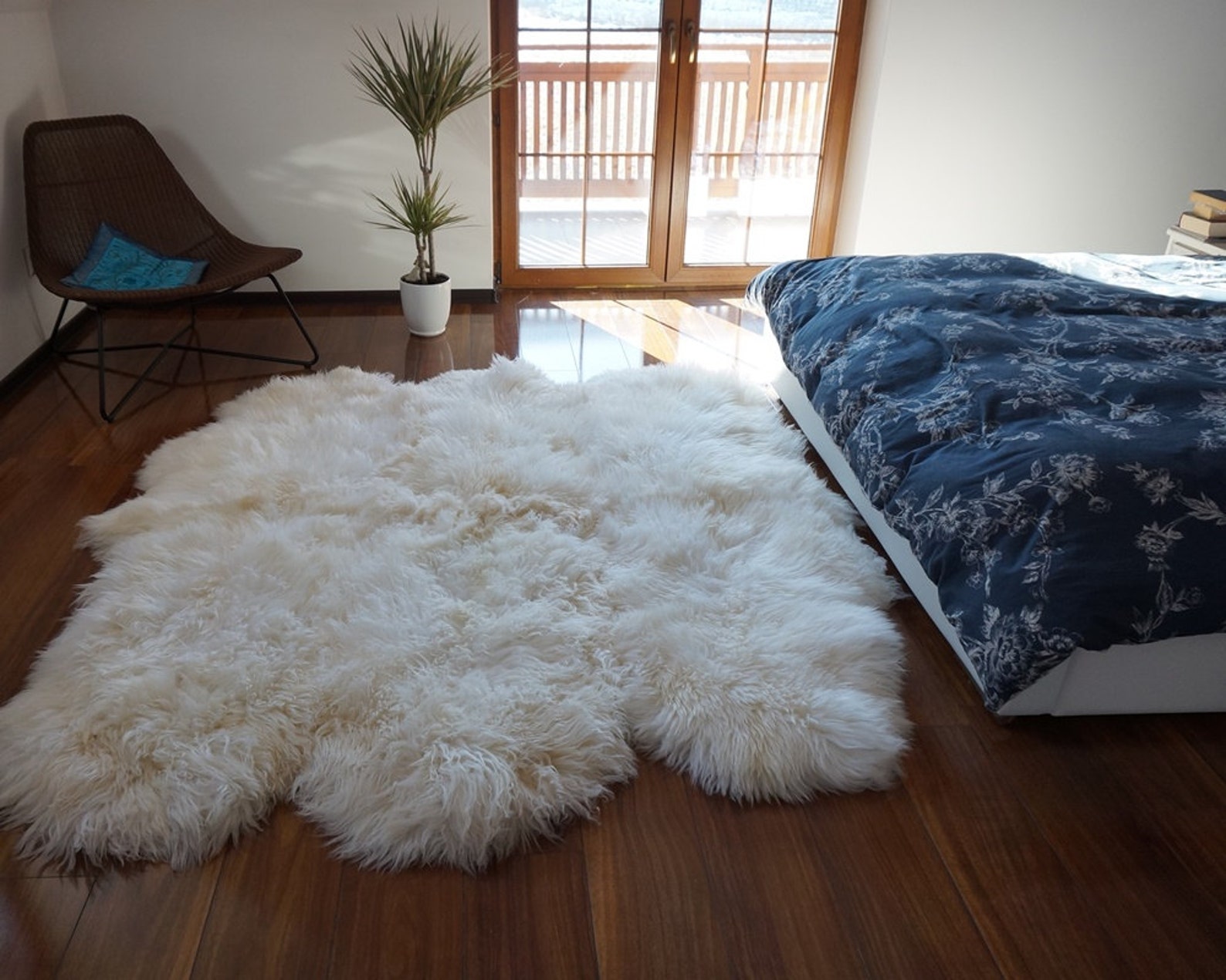 GIANT Rug SEXTO SHEEPSKIN White Throw Genuine Leather Sheep - Etsy