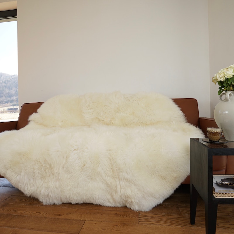 6 Round Sheepskin Rug - Etsy