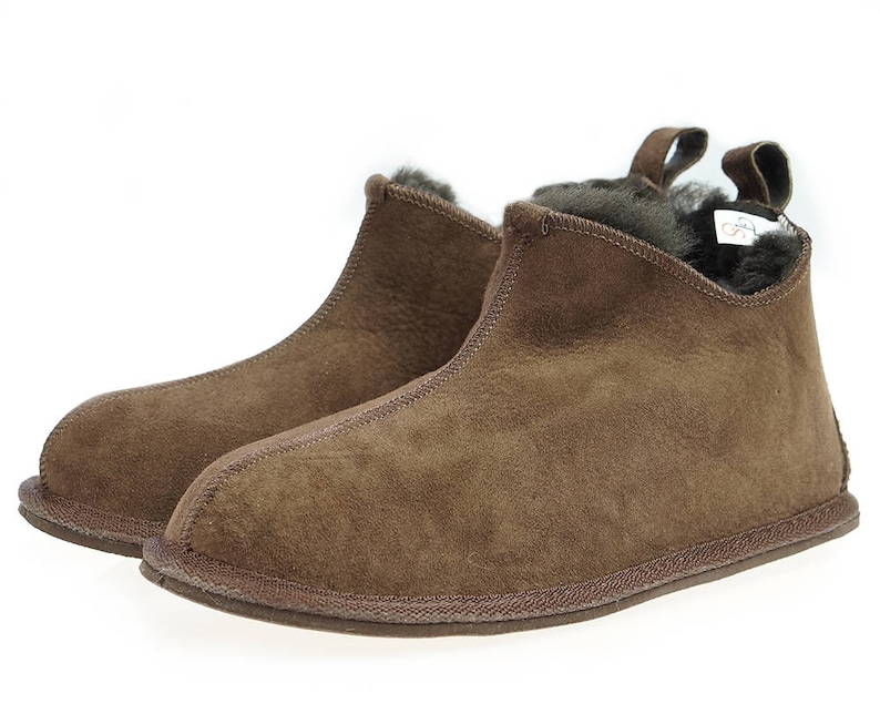 ON SALE Women Natural Leather Wool Slippers Shoes Boots | Etsy