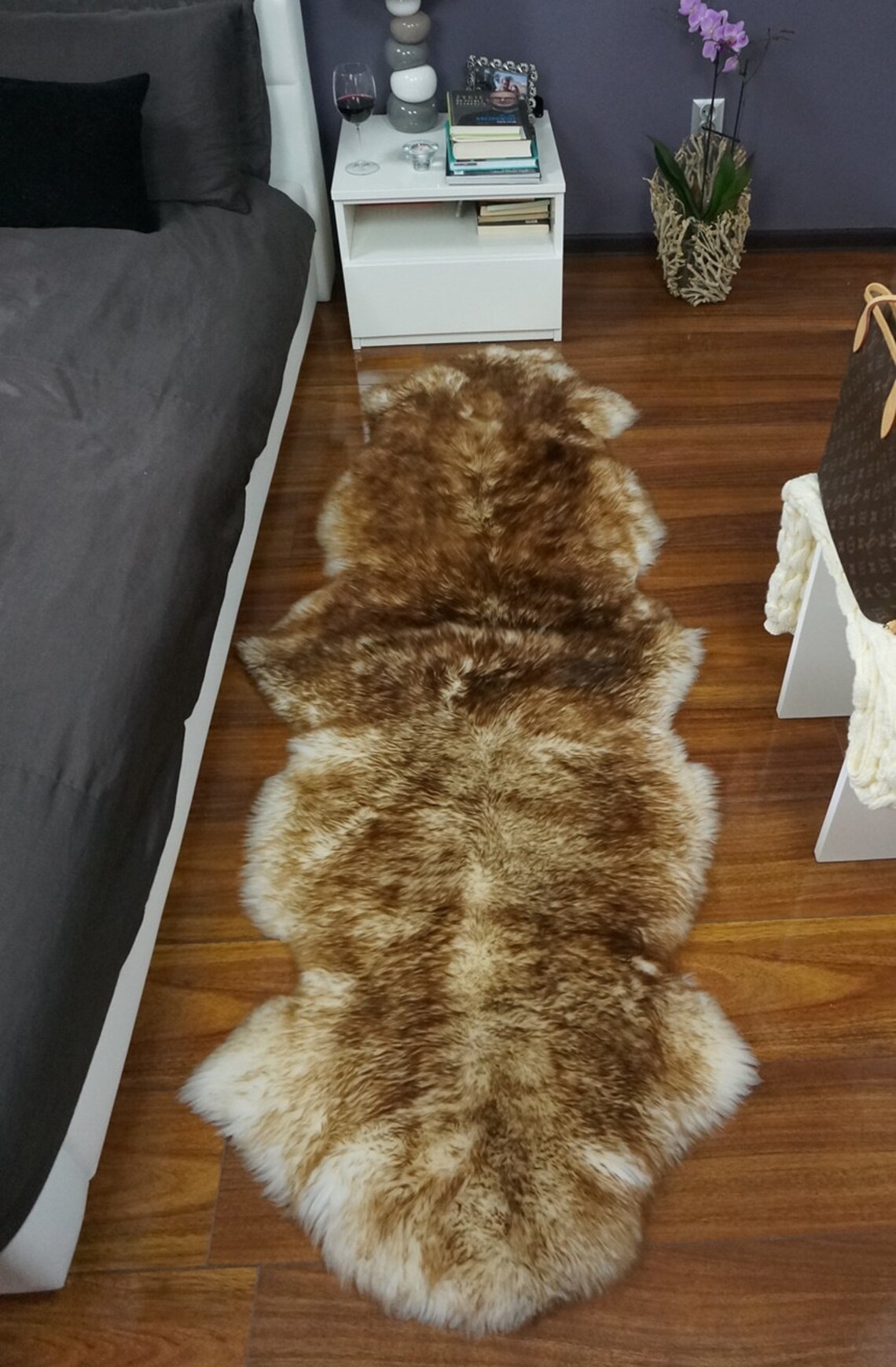 GIANT SHEEPSKIN Double XXL Mouflon Throw Genuine Leather Sheep | Etsy