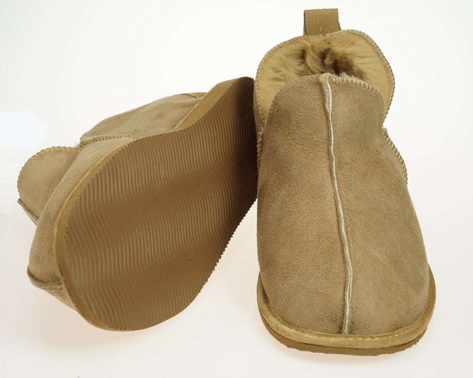 Mens Sheepskin Shearling Slippers Moccasin Boots for Men House ...