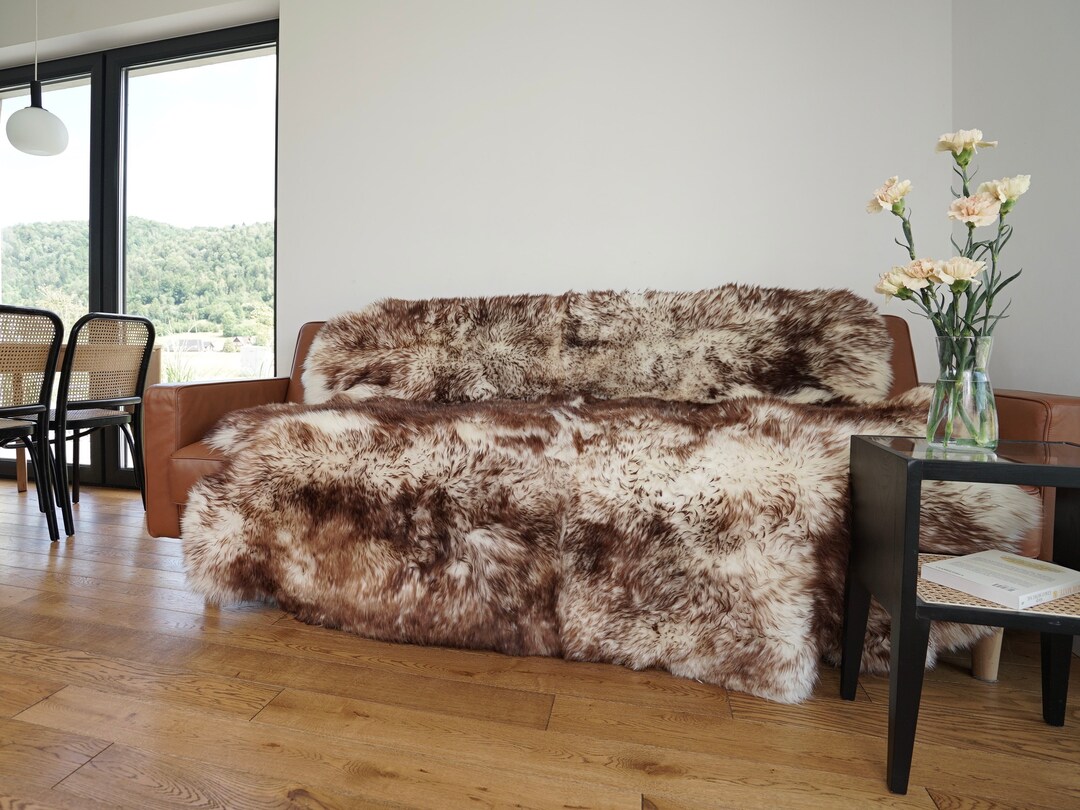 Rug SEXTO SHEEPSKIN Mouflonthrow Genuine Leather Sheep Skin Decorative ...