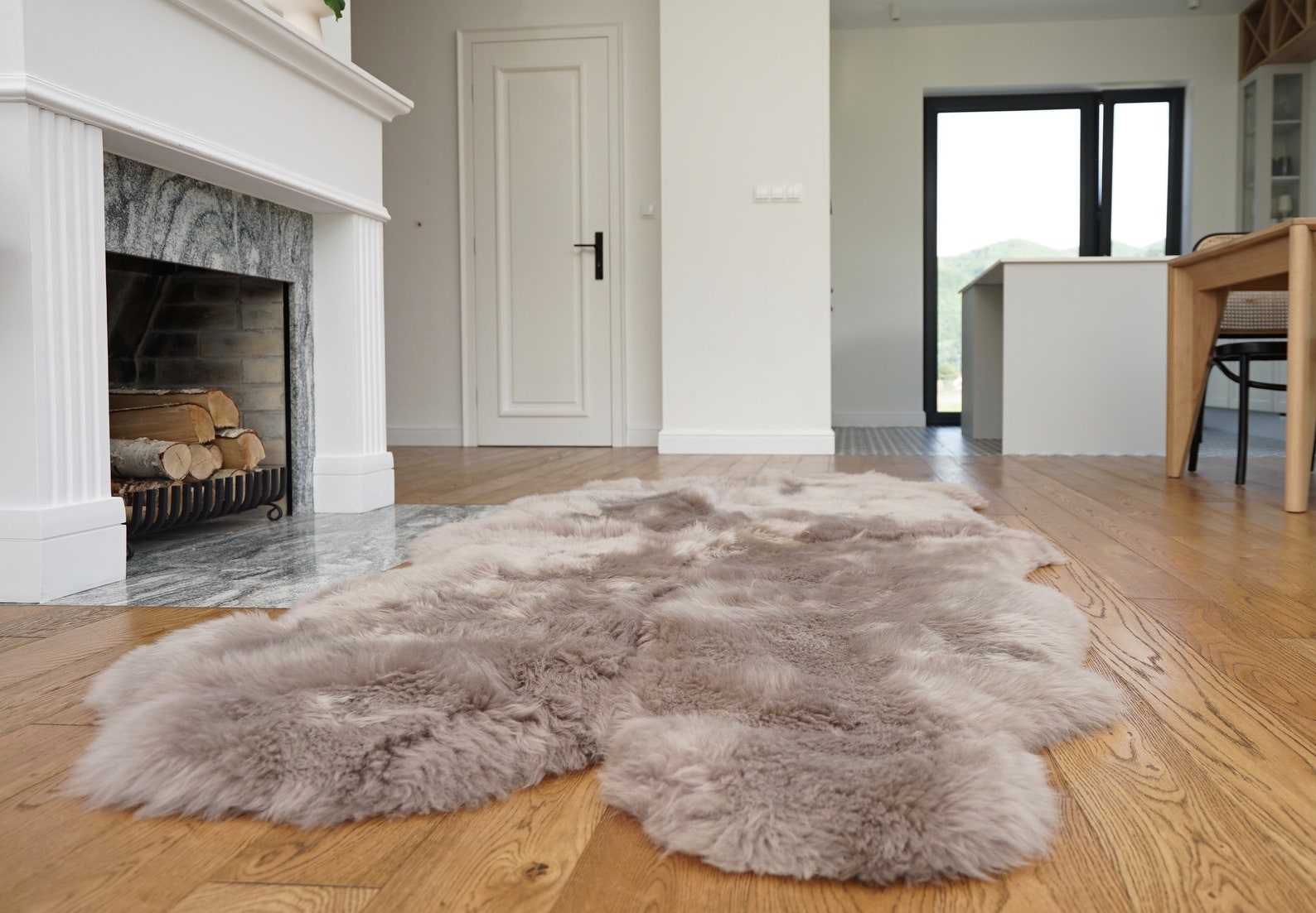 GIANT RUG FOUR Sheepskin Brown Throw Genuine Leather Sheep - Etsy