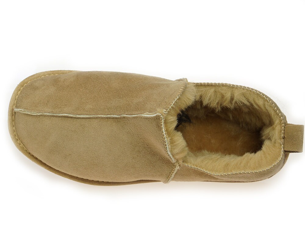 Mens Sheepskin Shearling Slippers Moccasin Boots for Men House | Etsy