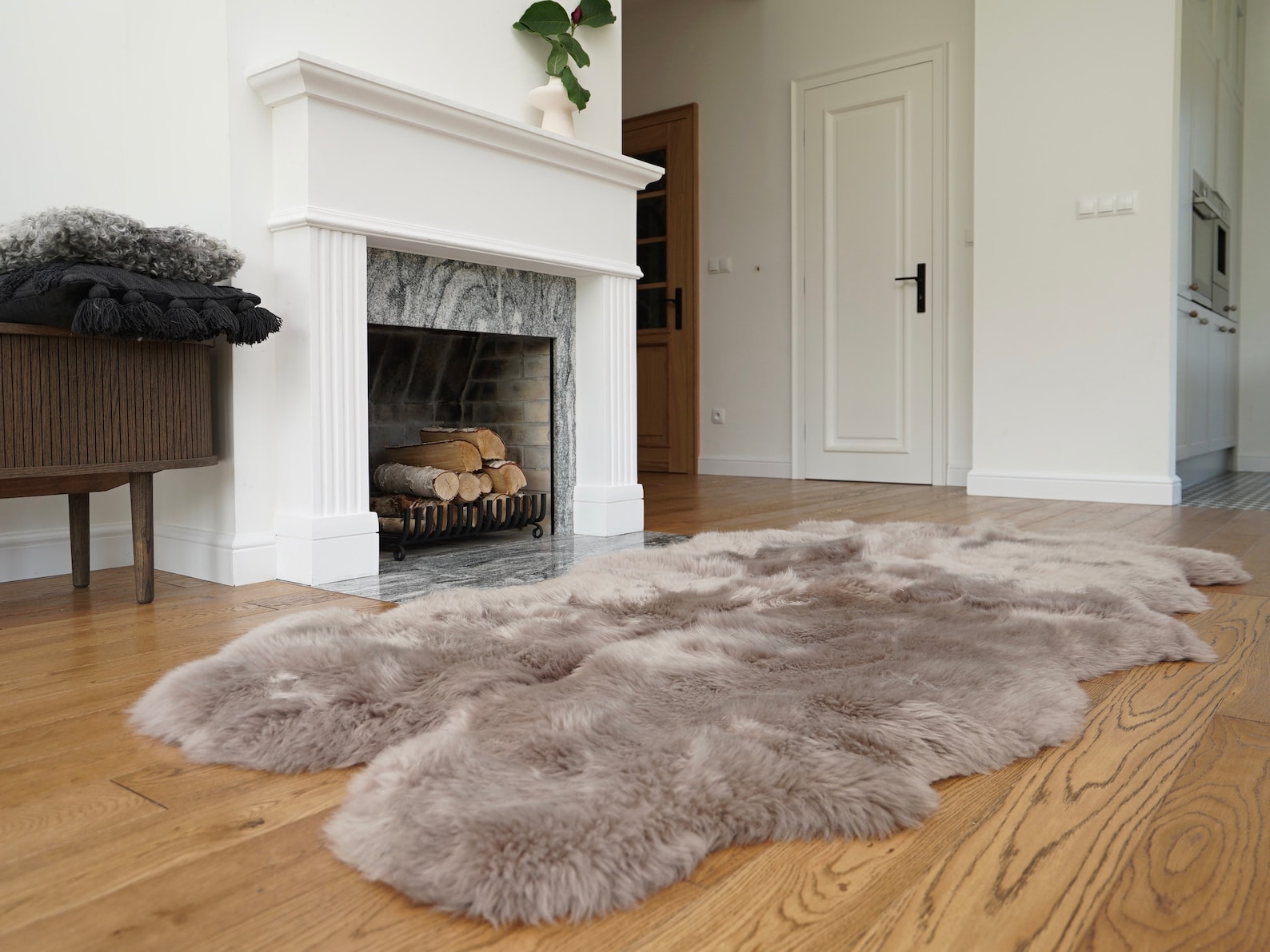 GIANT RUG FOUR Sheepskin Brown Throw Genuine Leather Sheep - Etsy