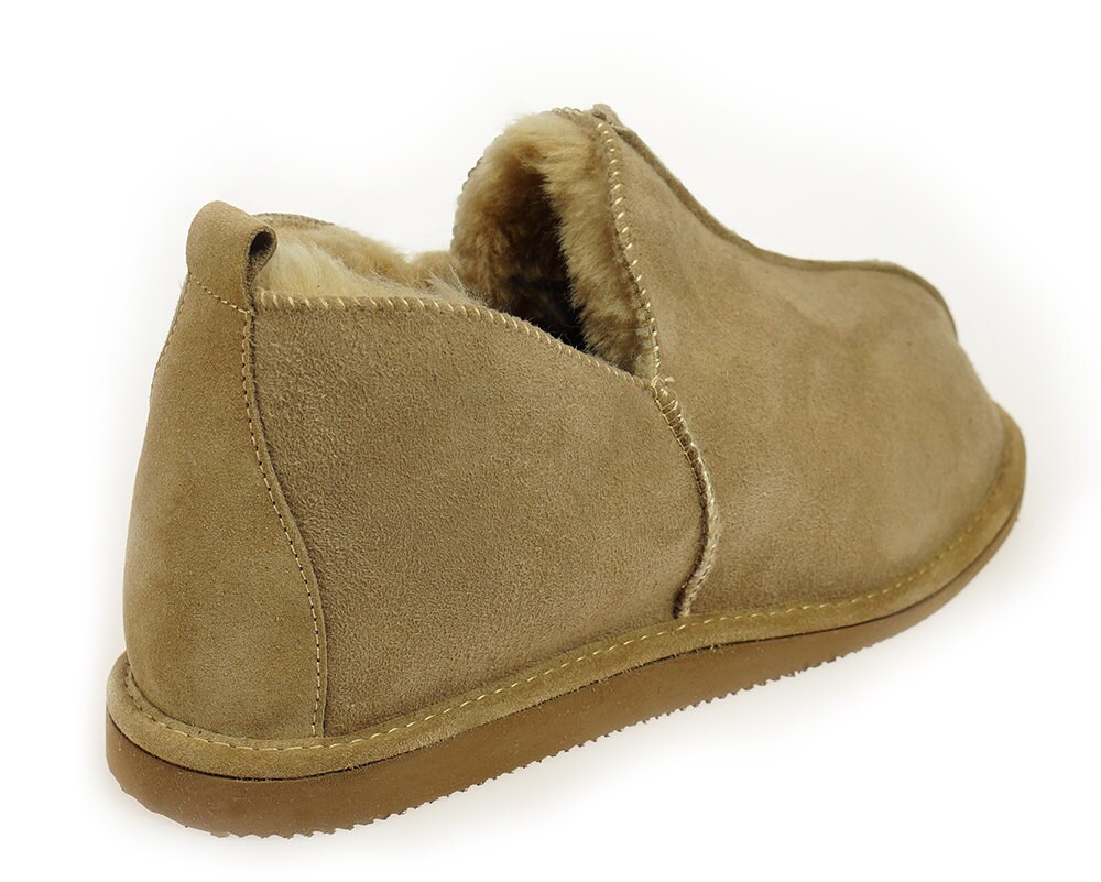 Mens Sheepskin Shearling Slippers Moccasin Boots for Men House | Etsy
