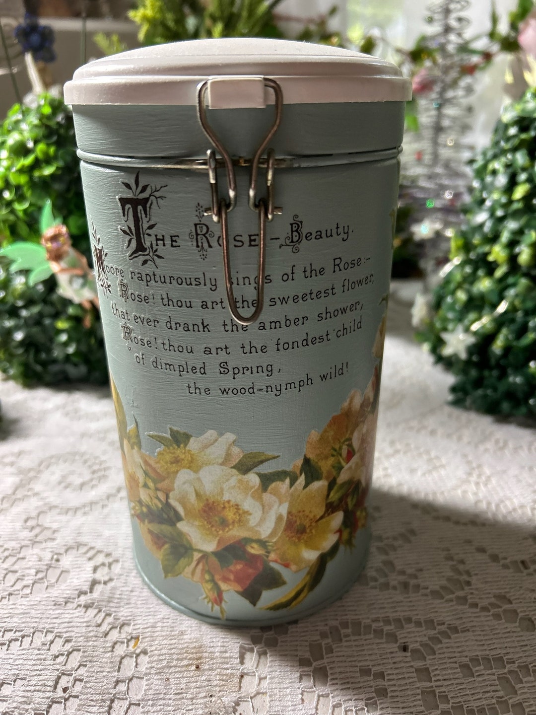 Locking Canister Floral Design - Etsy