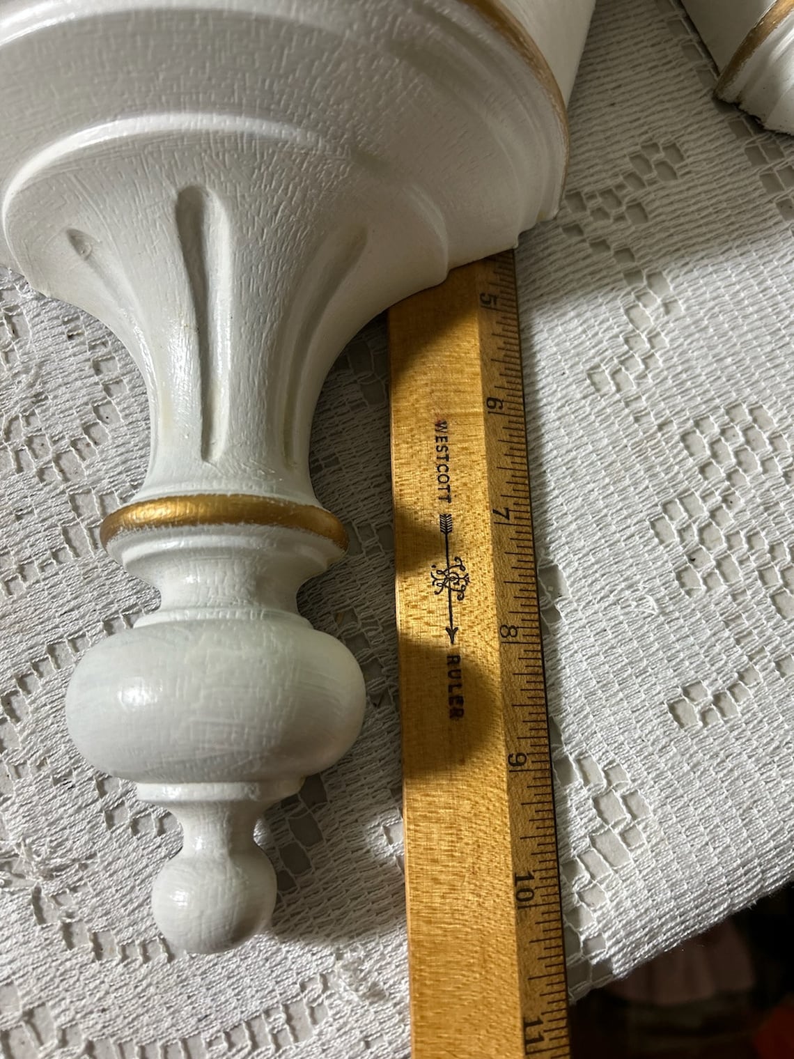 Vintage Hard Plastic Wall Pockets Painted White With Roses - Etsy