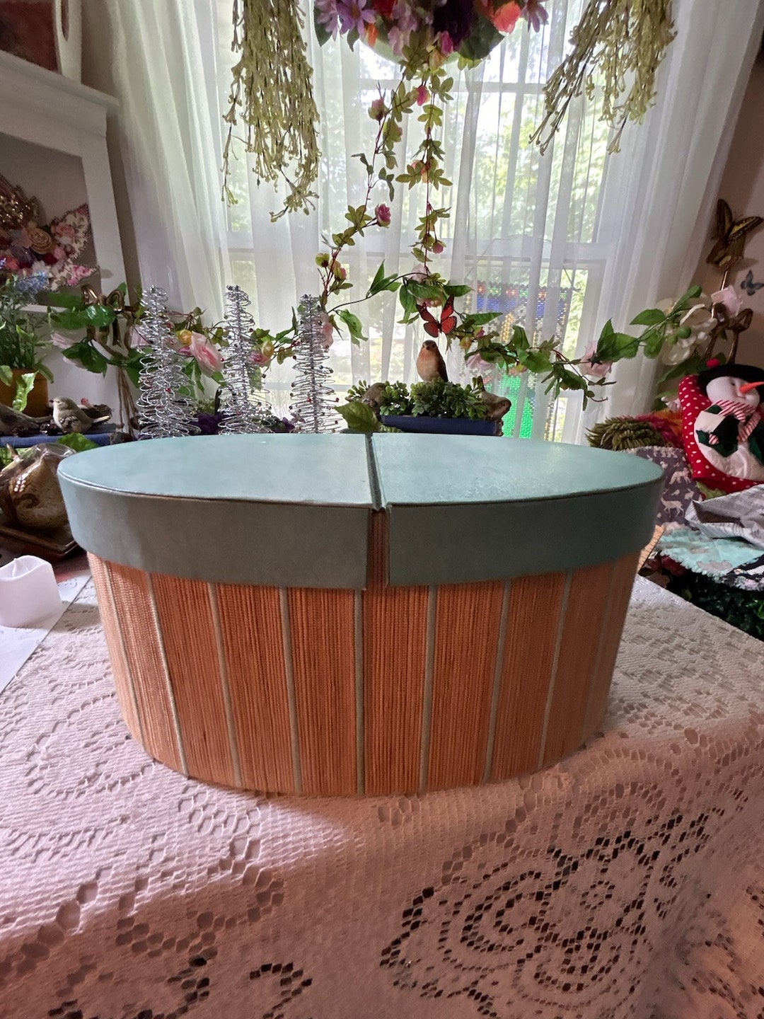 Vintage Two Sided Box MCM Grannycore Sewing Box - Etsy