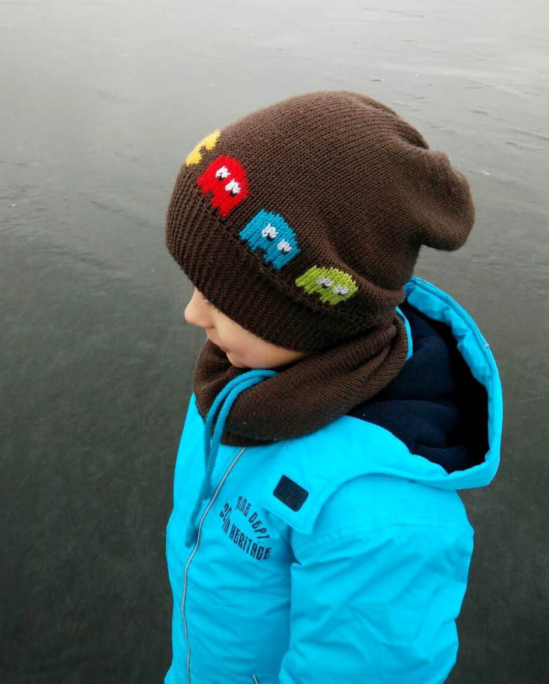 Pac-man Slouchy Beanie Hat / Merino Wool / Toddler / Child / Adult ...