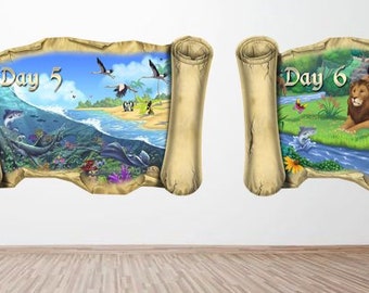 Biblical Story of Genesis Creation Scroll Pack (available as Peel and ...