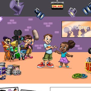 Backlot Studios Movie Set Backstage Filming Room in a Tube Peel and ...