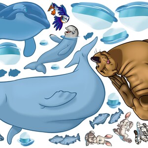 Arctic North Pole Glacier Island Room in a Tube Peel and Stick Wall ...