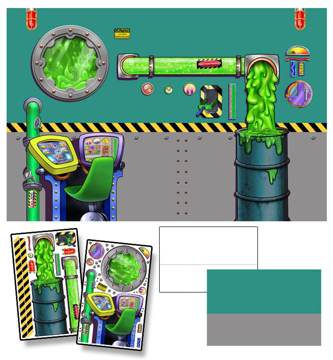 Industrial Slime Factory Fun Kids Peel and Stick Reusable - Etsy