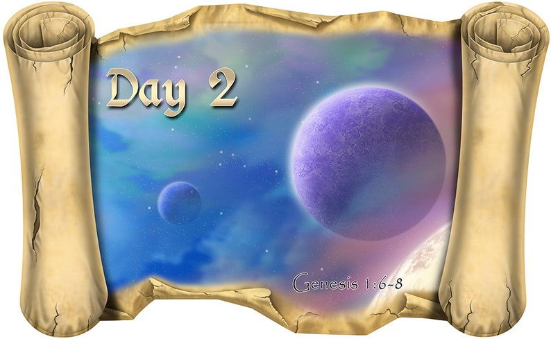 Biblical Story of Genesis Creation Scrolls Peel and Stick Reusable ...