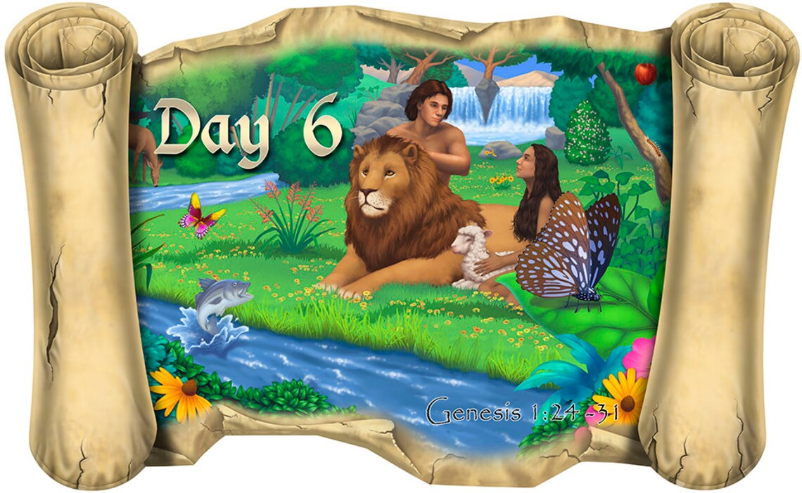 Biblical Story of Genesis Creation Scroll Pack (available as Peel and ...