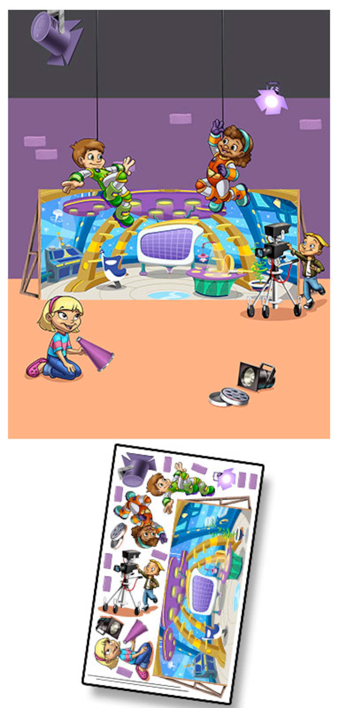 Backlot Studios Movie Set Backstage Filming Room in a Tube - Etsy