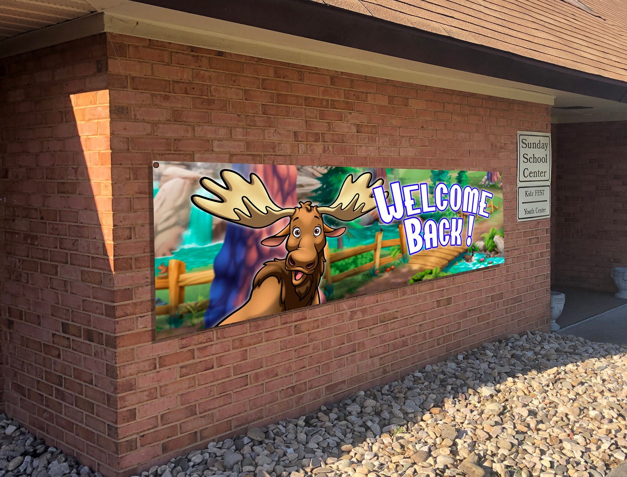 Camping Themed Welcome Back Banner for Reopening of School, Church ...