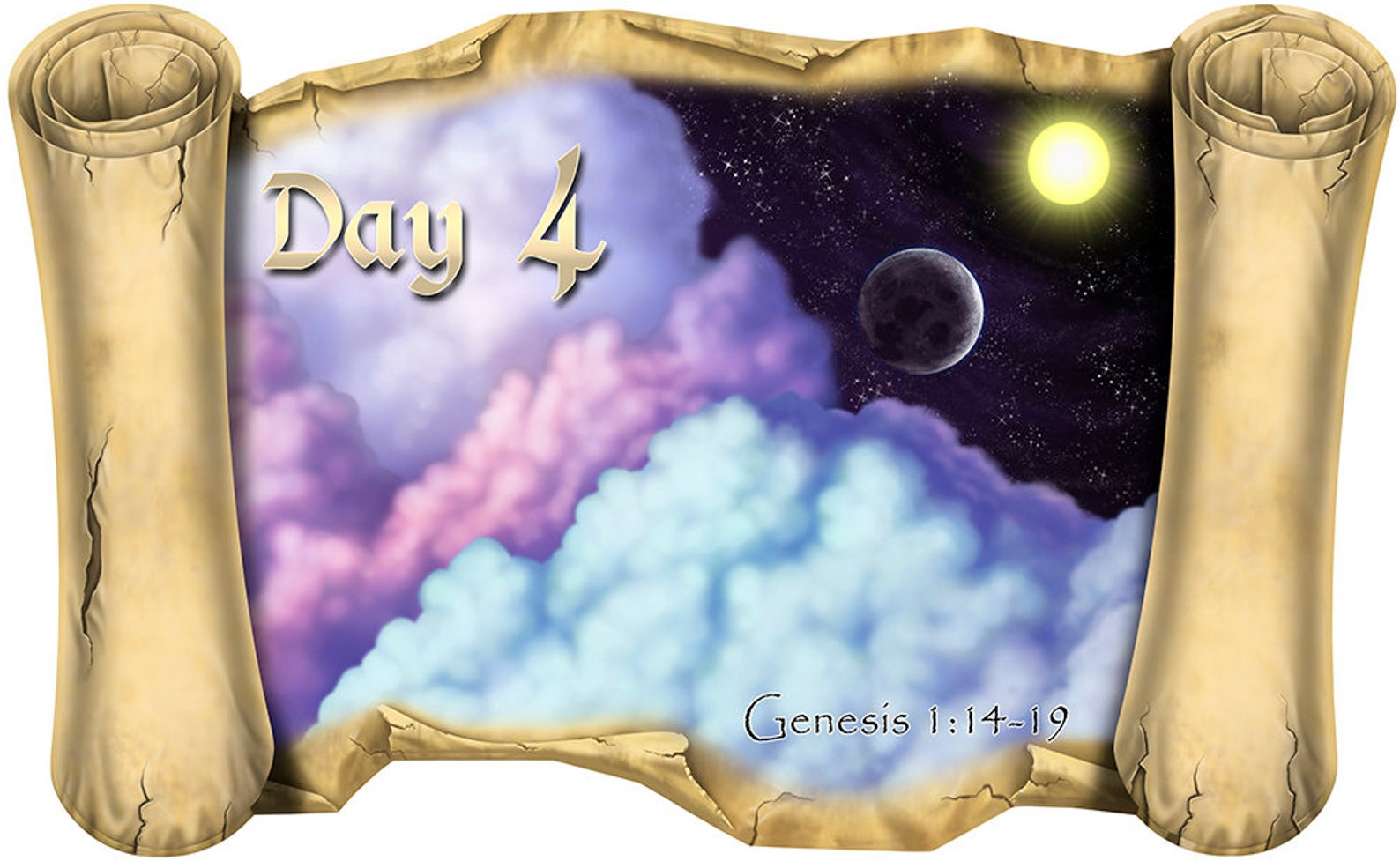 Biblical Story of Genesis Creation Scroll Pack (available as Peel and ...