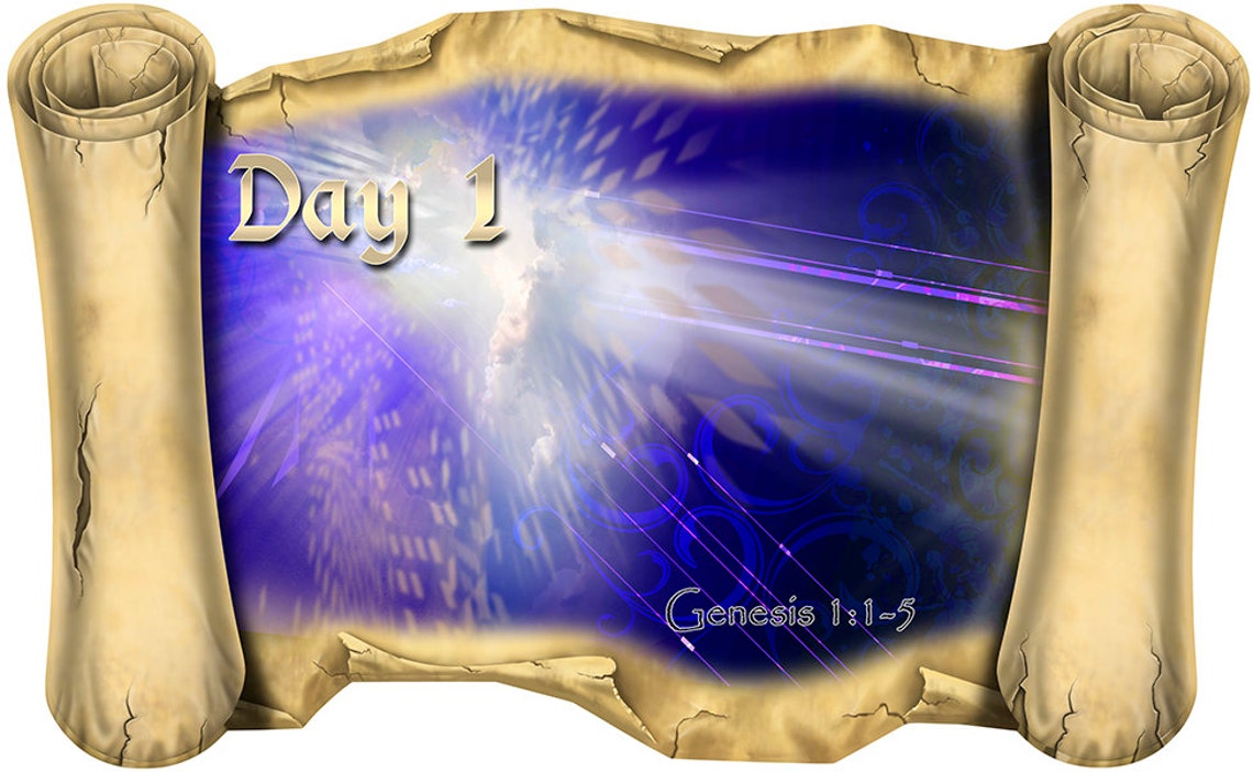 Biblical Story of Genesis Creation Scroll Pack (available as Peel and ...