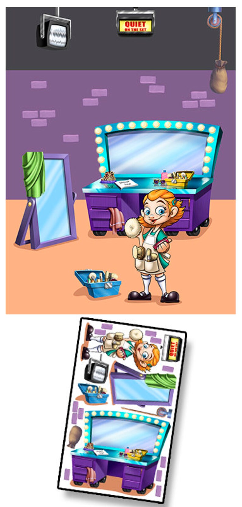 Backlot Studios Movie Set Backstage Filming Room in a Tube - Etsy