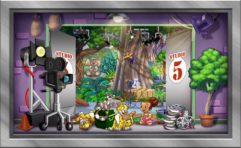 Backlot Studios Jungle Movie Set Peel and Stick Reusable - Etsy