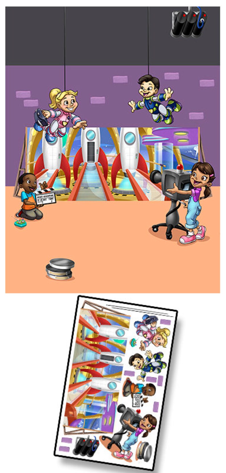 Backlot Studios Movie Set Backstage Filming Room in a Tube - Etsy