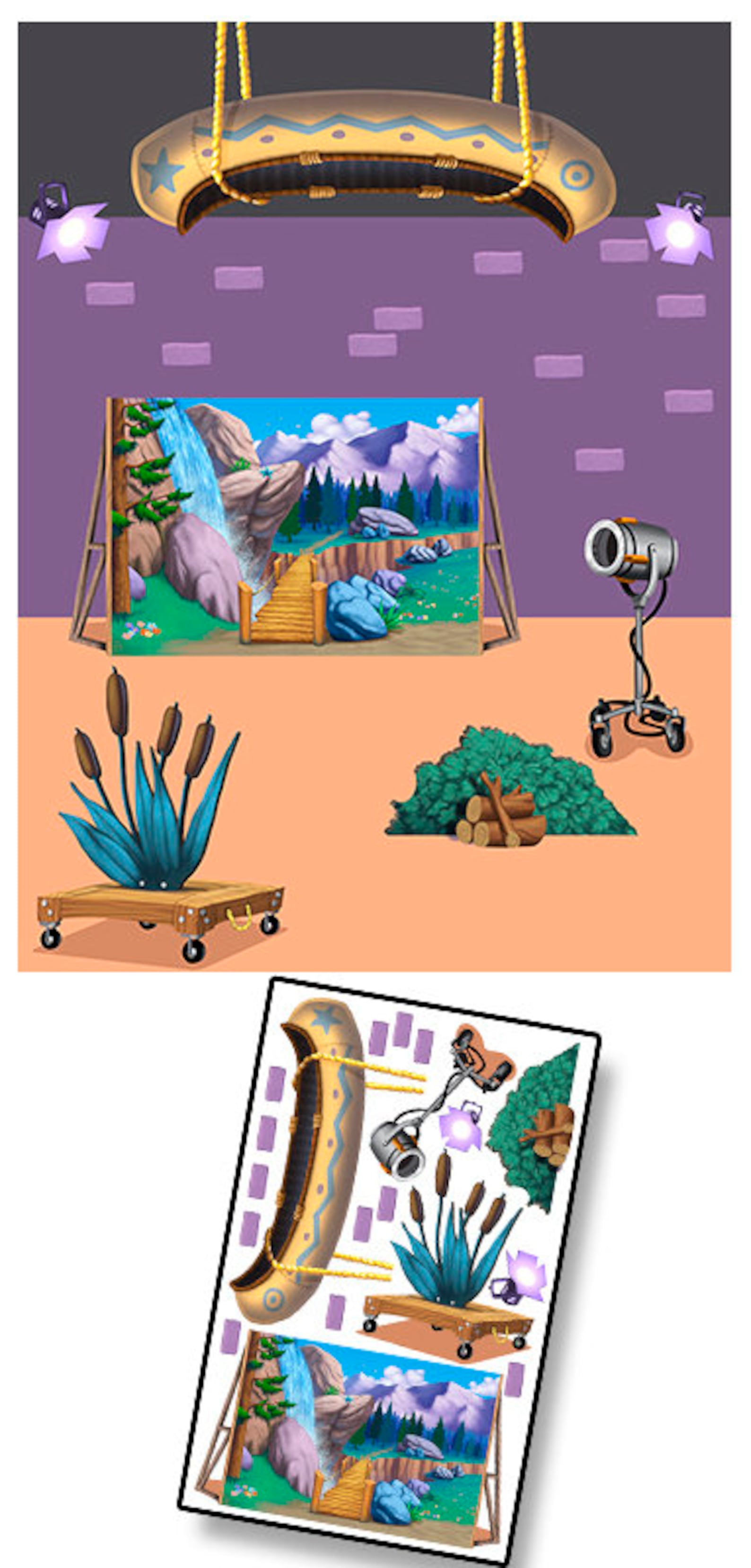 Backlot Studios Movie Set Backstage Filming Room in a Tube - Etsy