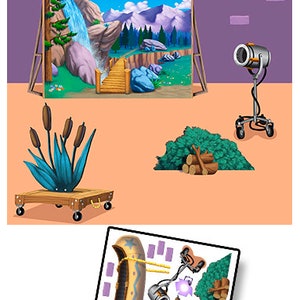 Backlot Studios Movie Set Backstage Filming Room in a Tube Peel and ...