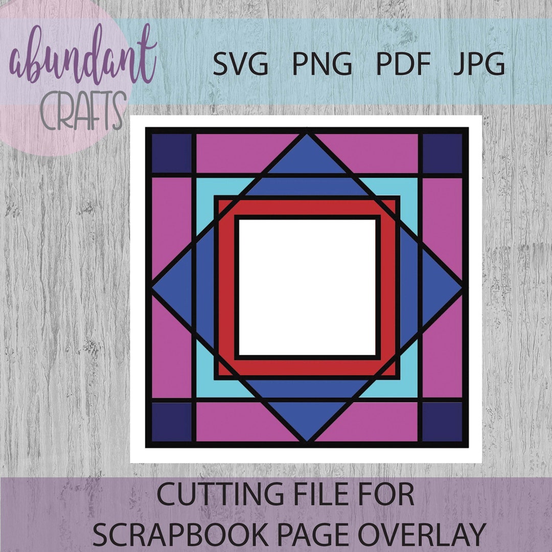 Quilt Scrapbook Overlay Cut File - Etsy