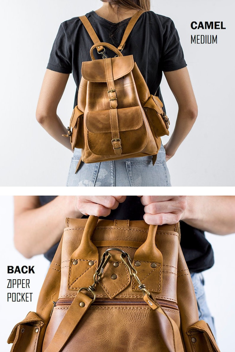 Greek Backpack Leather Rucksack Leather Backpacks Women Brown - Etsy