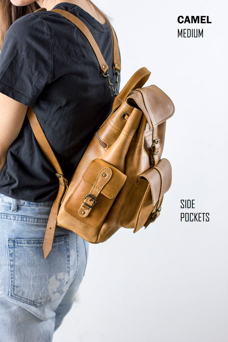 Greek Backpack Leather Rucksack Leather Backpacks Women Brown - Etsy