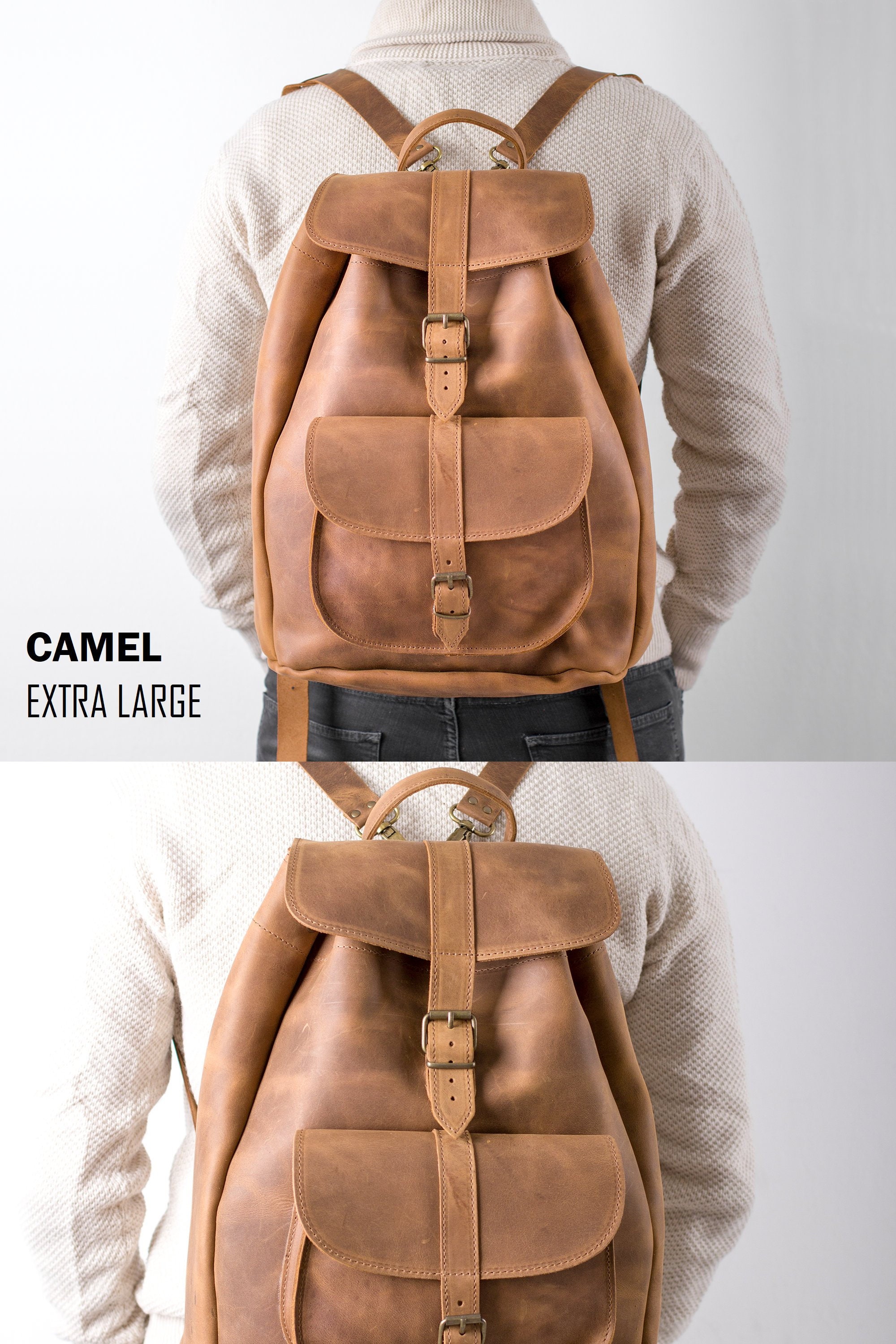 Distressed Leather Backpack Mens Backpack Laptop Backpack for | Etsy